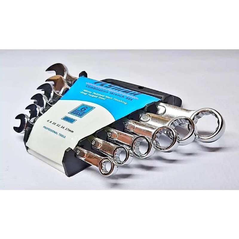 6pcs Flyman Combination wrench Set Open & Close (6mm, to 27mm) | Shopee ...