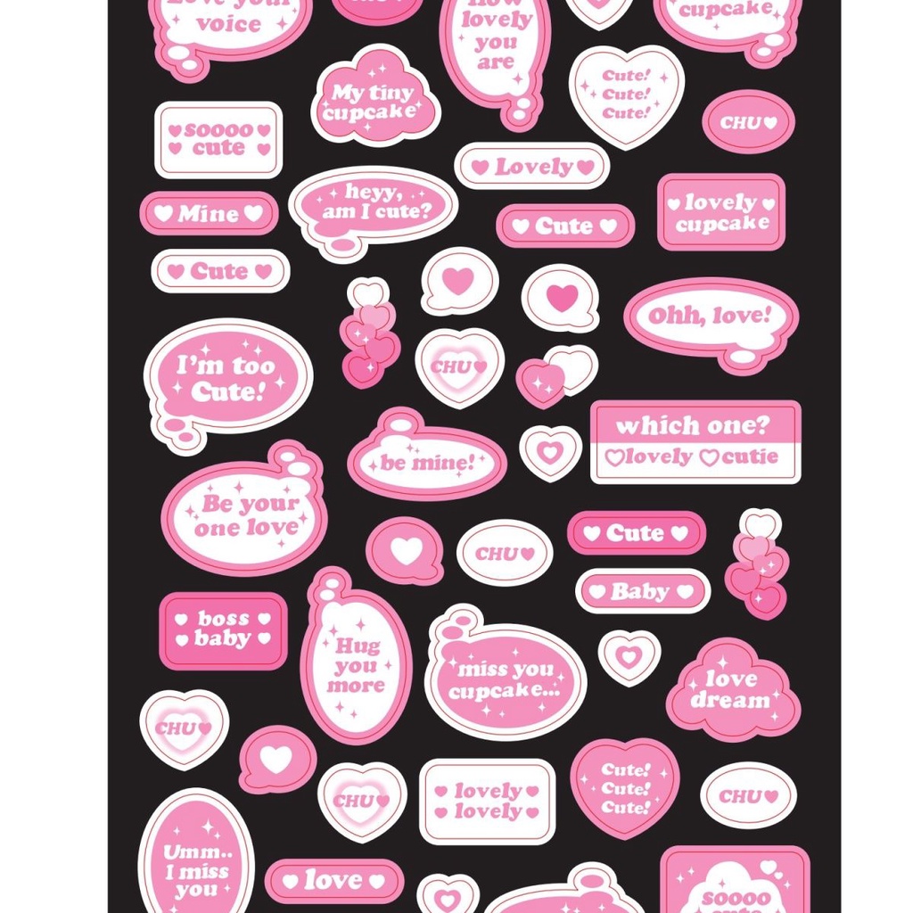 GaLiCiCi Stickers Korean Ins Latest English Dialog Stickers / All-match ...