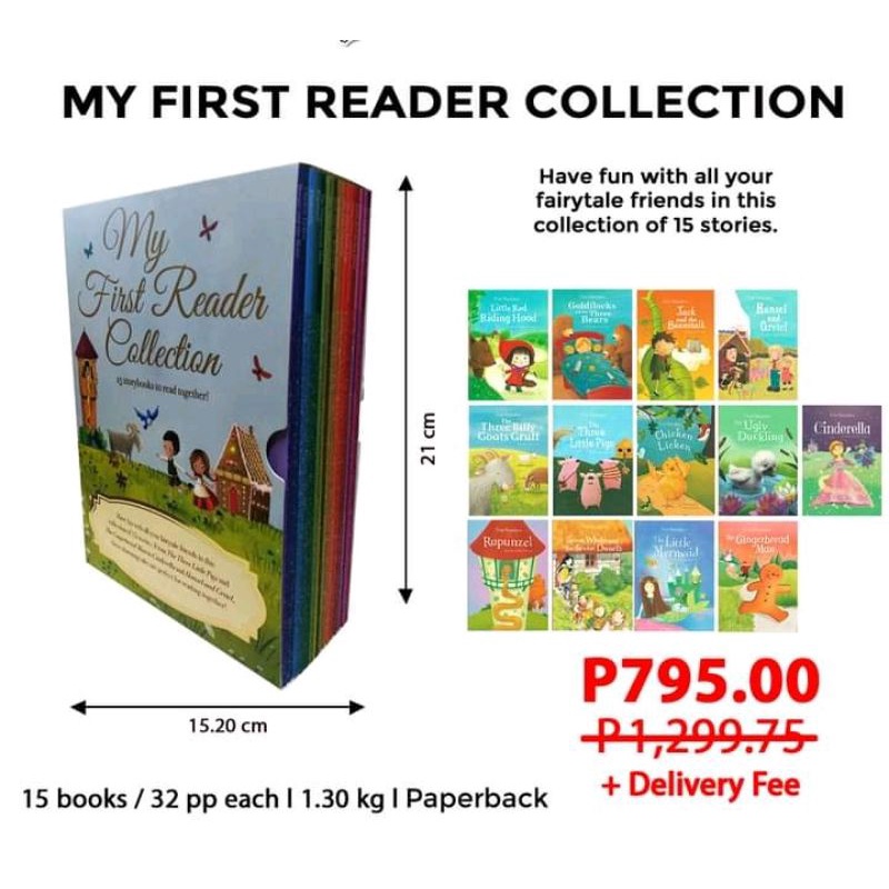 MY FIRST READER COLLECTION (box set of 15 story books) | Shopee Philippines