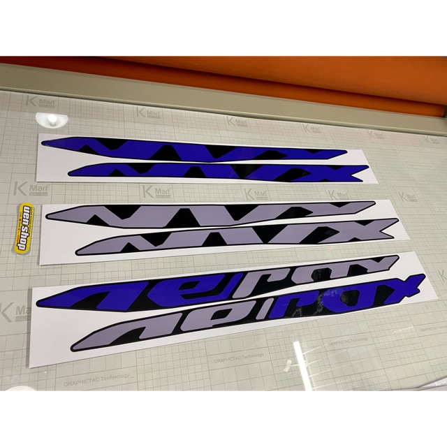 Sticker BODY DECAL COVERSET Typical Blue GP 2019 Only. Yamaha NVX AEROX ...