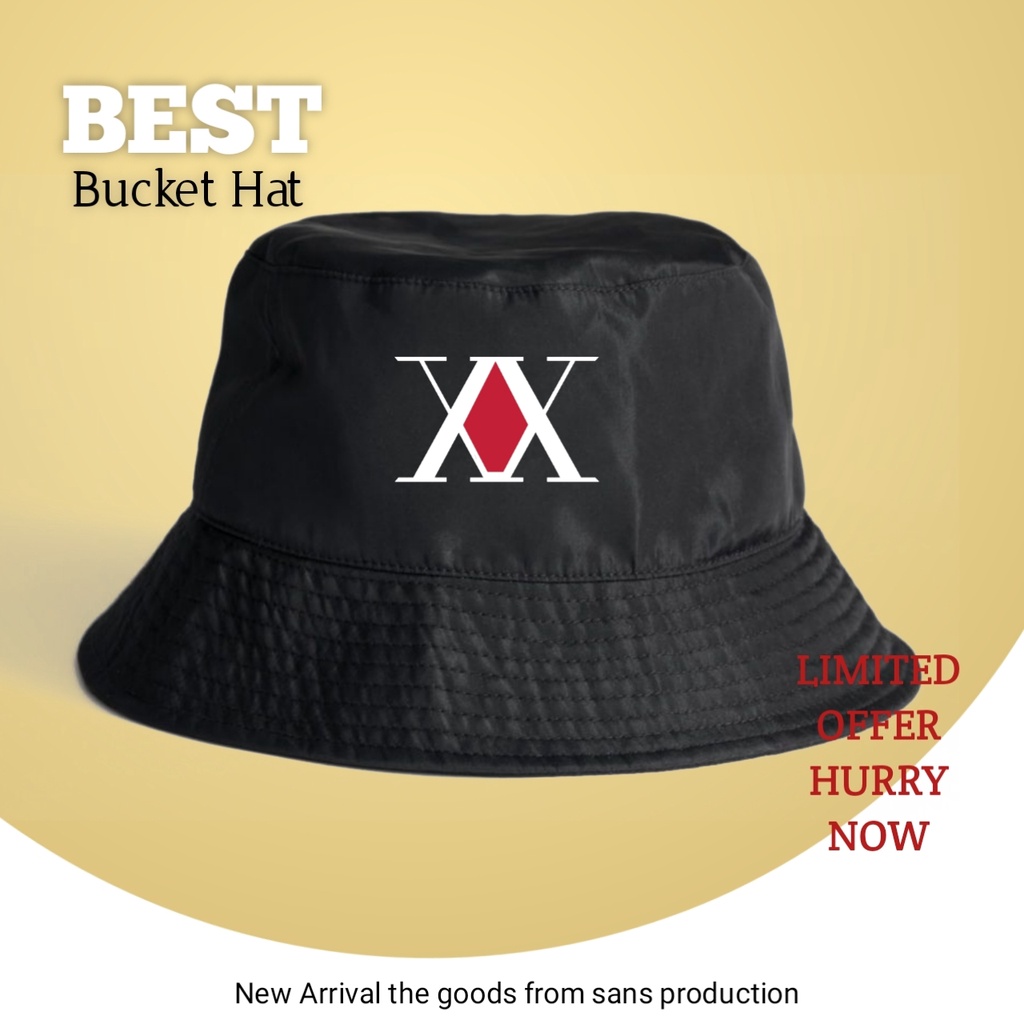 Bucket hats Hunter X Hunter Anime Logo Premium hats for Adult Men ...