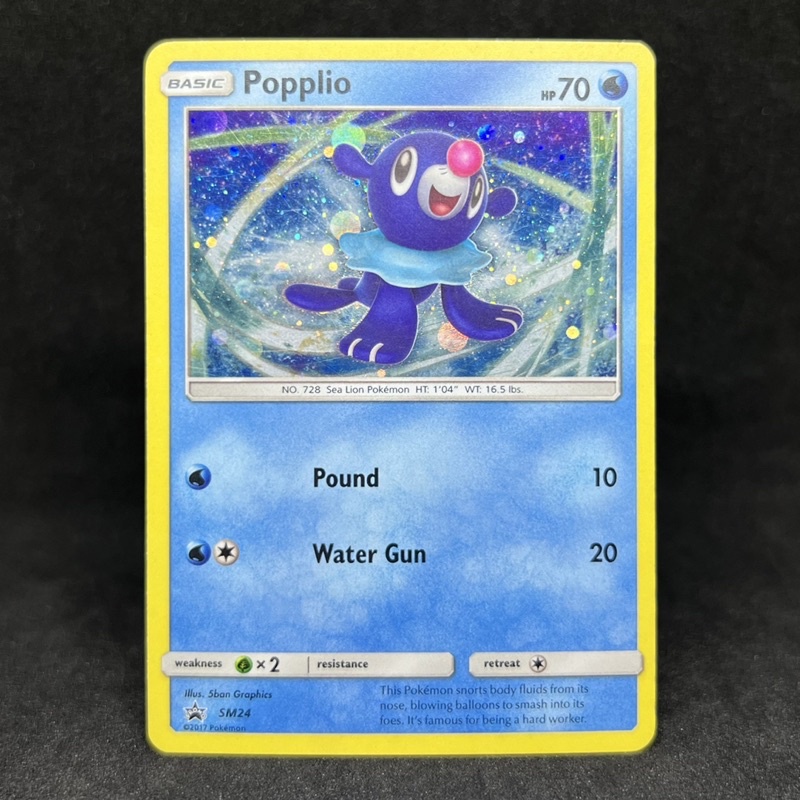 Pokemon TCG Popplio Holo Promo SM24 2017 Sun & Moon Promos Trading Card ...