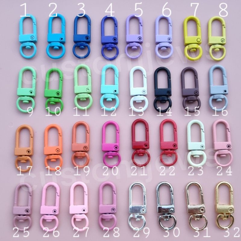 Hooks Claws Steel Color Coated Claw U-Shaped Keychain Lobster Clasp ...