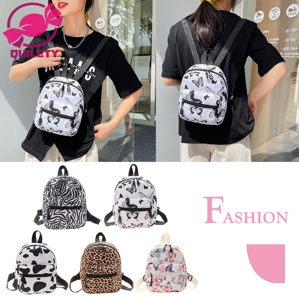 Women Retro Animal Pattern Printing Handbags Rucksack Casual Ladies ...