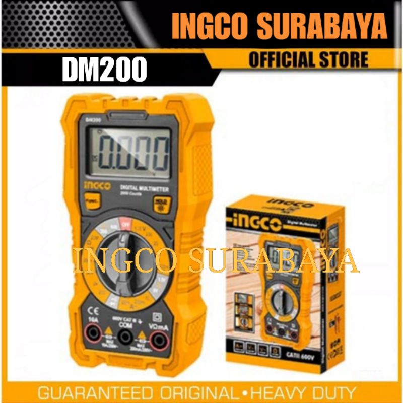 Ingco DM200 DIGITAL MULTIMETER MULTITESTER LCD DISPLAY SUPER SELECT ...