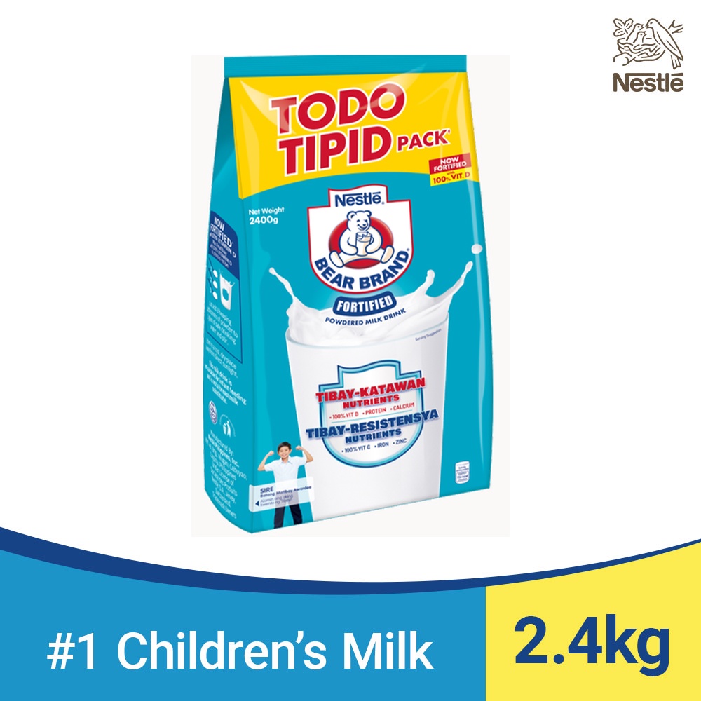 Bearbrand Fortified Powdered Milk Drink Plain 2.4 kg | Shopee Philippines
