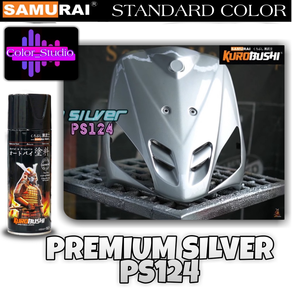 SAMURAI Spray Paint PS124 Premium Silver Standard Color - COD | Shopee ...