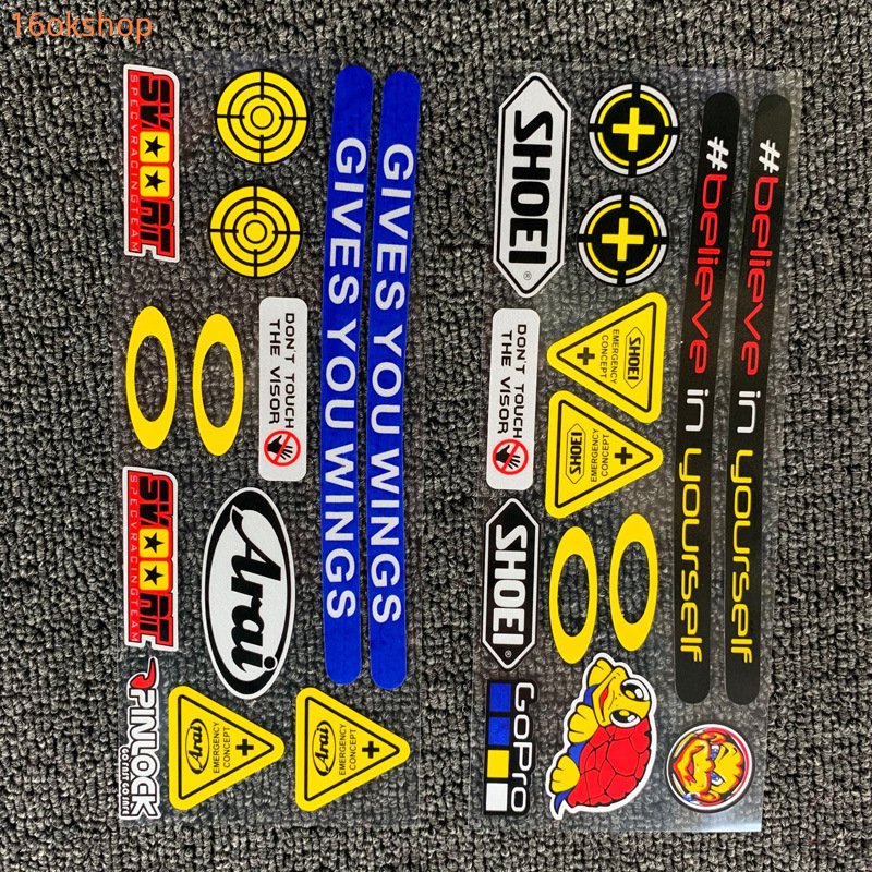 Spot supply helmet decals motorcycle helmet lens combination stickers ...