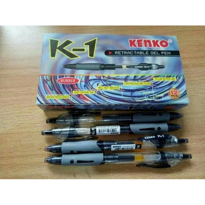 HITAM Kenko K-1 Gel Pen 0.5mm Black | Shopee Philippines