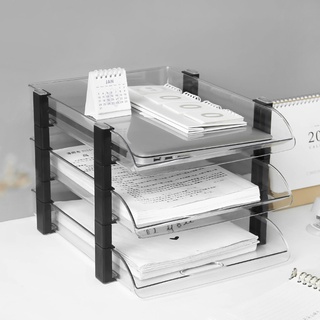 Two layers / Three layers File Tray Acrylic Organizer Office files ...