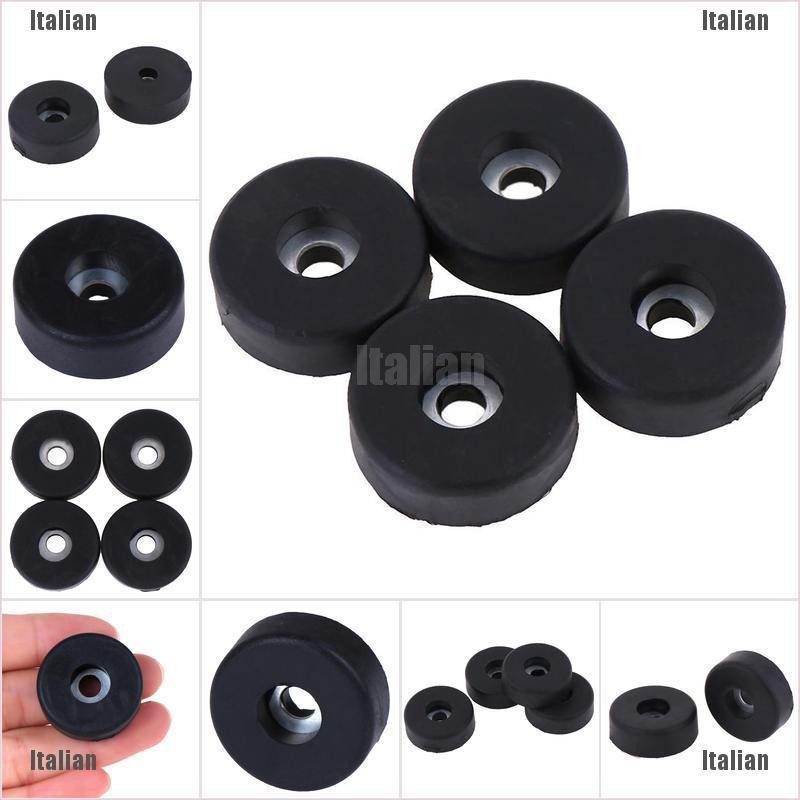 Itali 4Pcs Rubber Bumpers Embedded Washer Feet Pad Instrument Holder ...