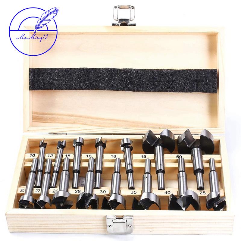 Forstner Drill Bit Set 15 Pcs 10mm - 50mm Woodworking Hole Saw Drilling ...
