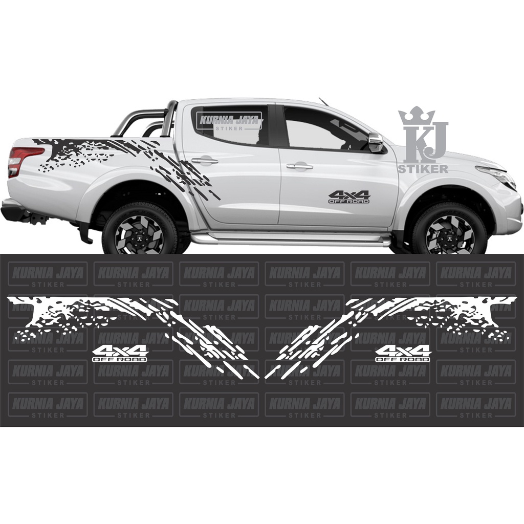 Mitsubishi STRADA TRITON HILUX Car STRIPING Sticker 4x4 Code 01 ...