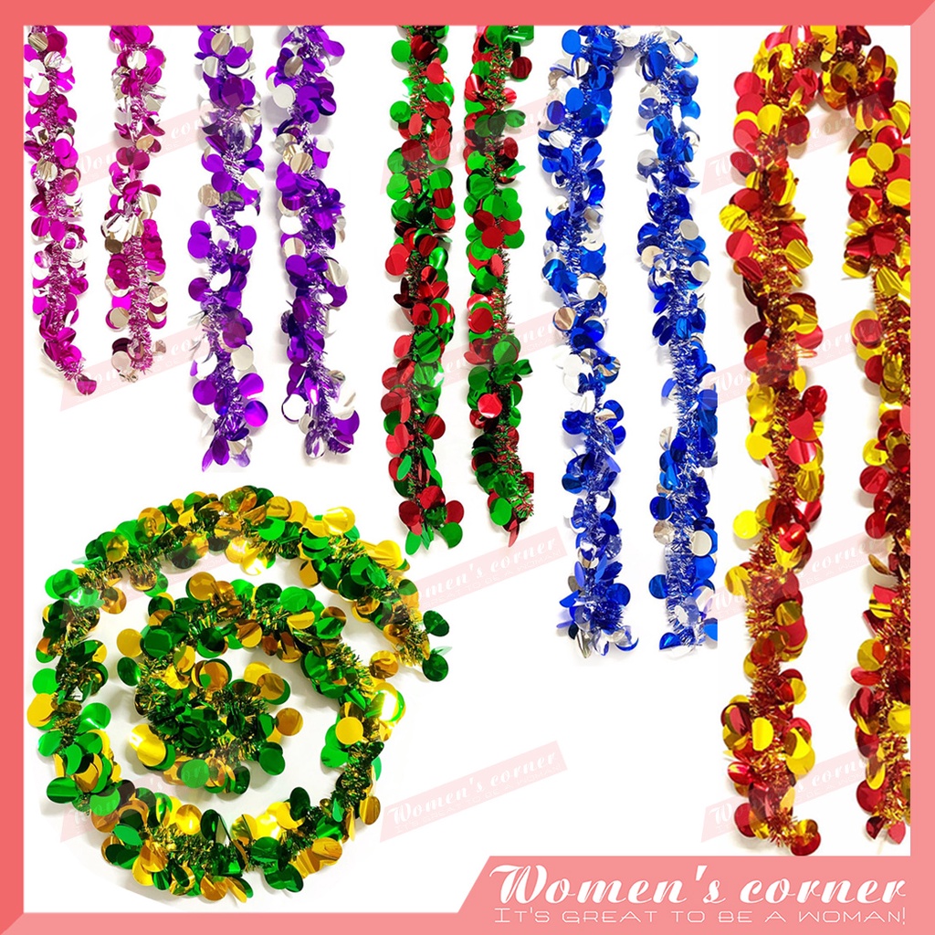 1.6M christmas garland/Tinsel Garlands/decor/ribbon/prop,christmas tree ...