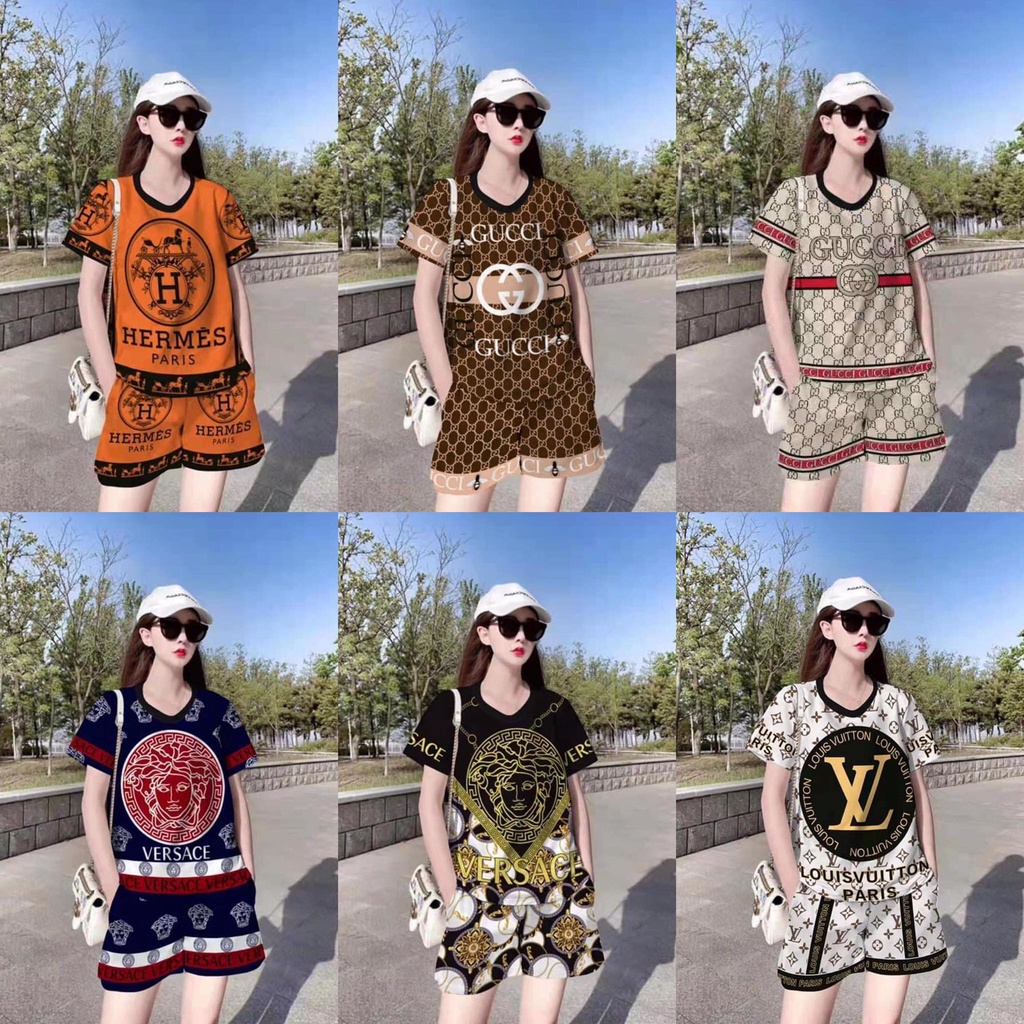 KOREAN FASHION BANGKOK PRINTED TERNO SET (TOP AND SHORT) | Shopee ...