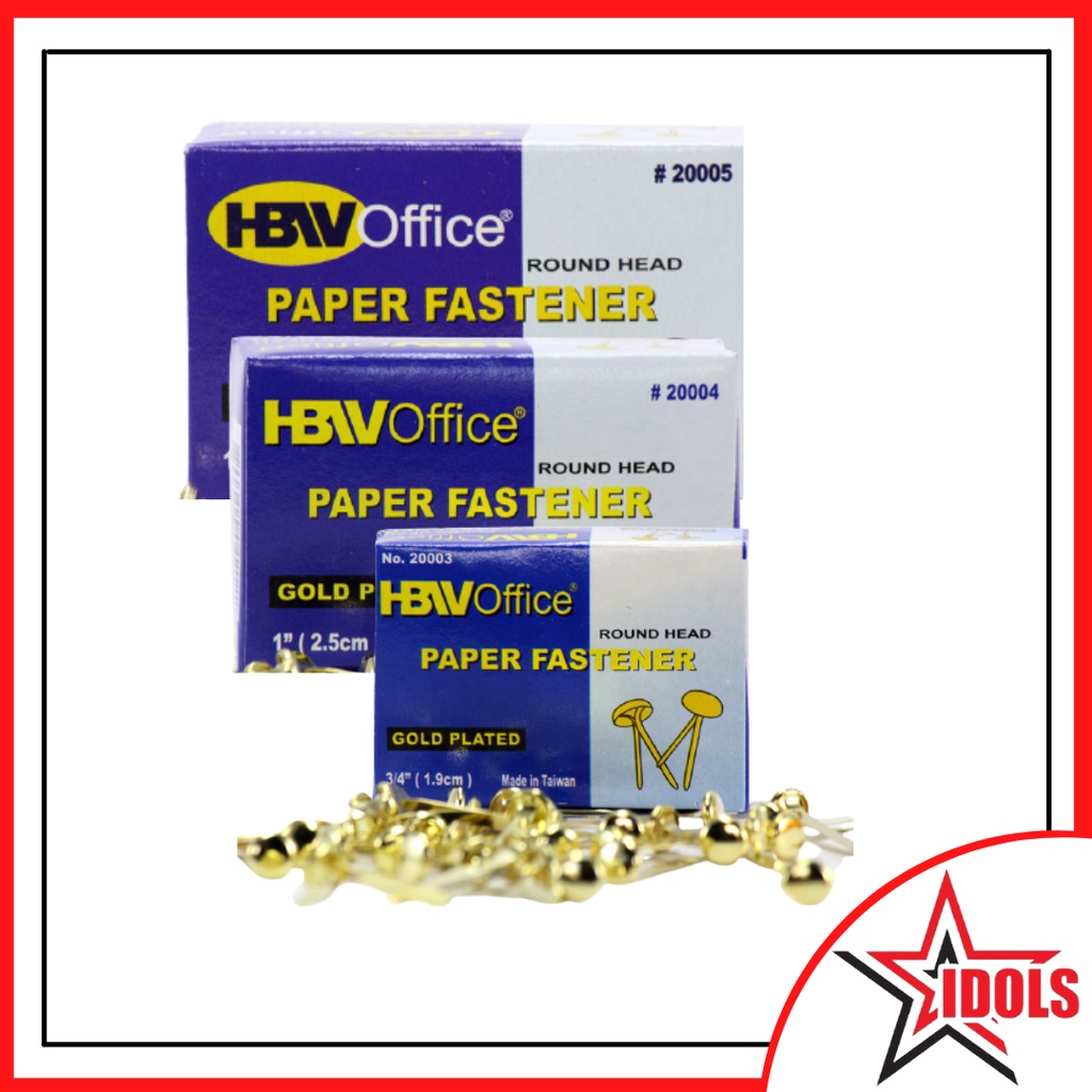 HBWOffice Paper Fastener Round Head (3/4″, 1″,1 1/4″) | Shopee Philippines