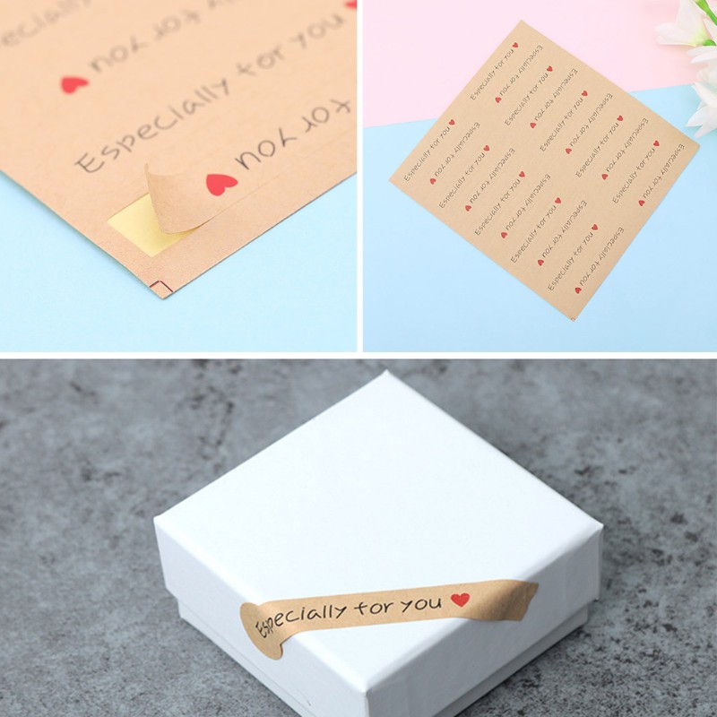 cc Handmade Especially For You Stickers Label Gift Kraft Paper Bakery ...