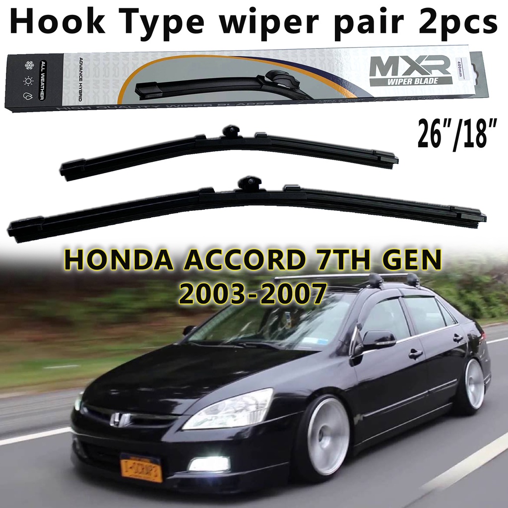 2007 Honda Accord Wiper Blade Size