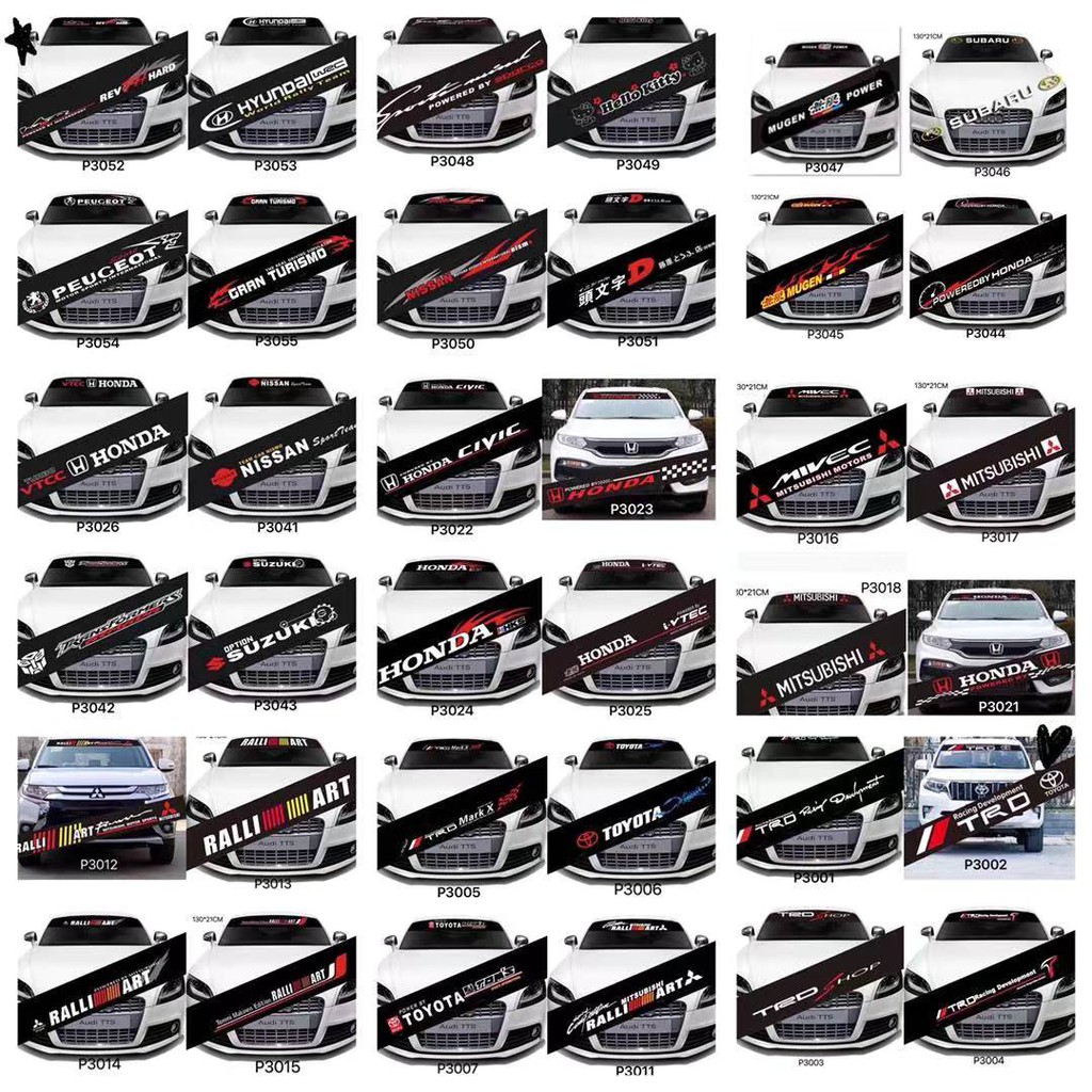 Car Universal Windshield sticker P3011~P3055 | Shopee Philippines