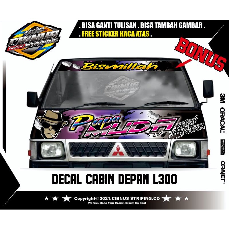 Pickup L300 Cabin Sticker Decal.Free Request | Shopee Philippines