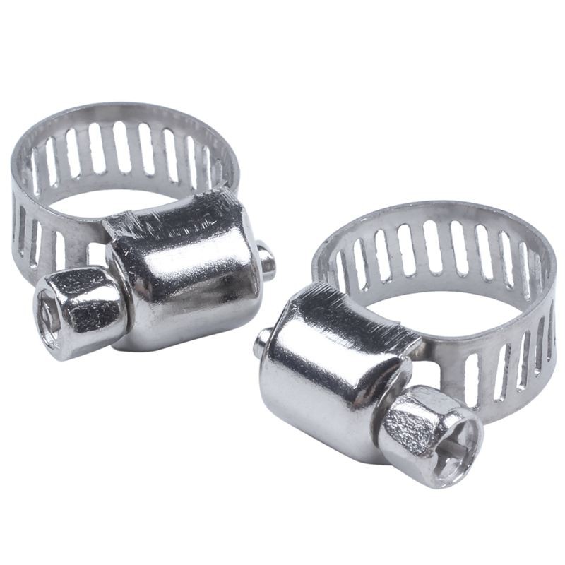 15 Pcs Stainless Steel 8mm to 12mm Hose Pipe Clamps Clips Fastener ...