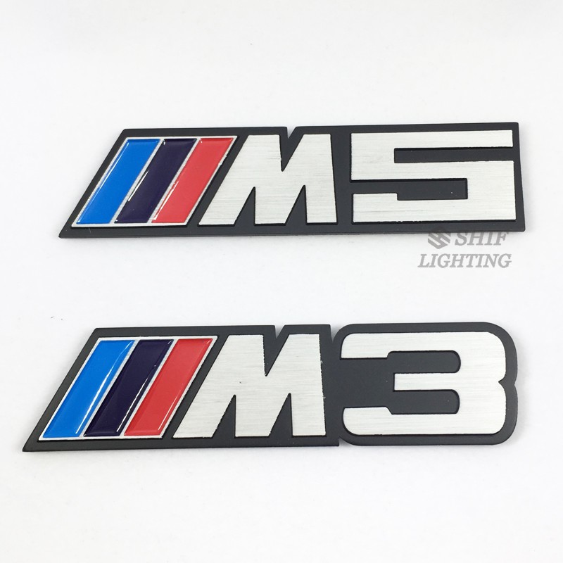 1 x Metal //M3 //M5 Logo Car Auto Side Rear Emblem Badge Sticker Decal ...