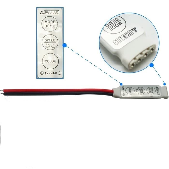 Led Controller Dimmer Rgb Mini Module Led Controler B 12-24V 6A ...