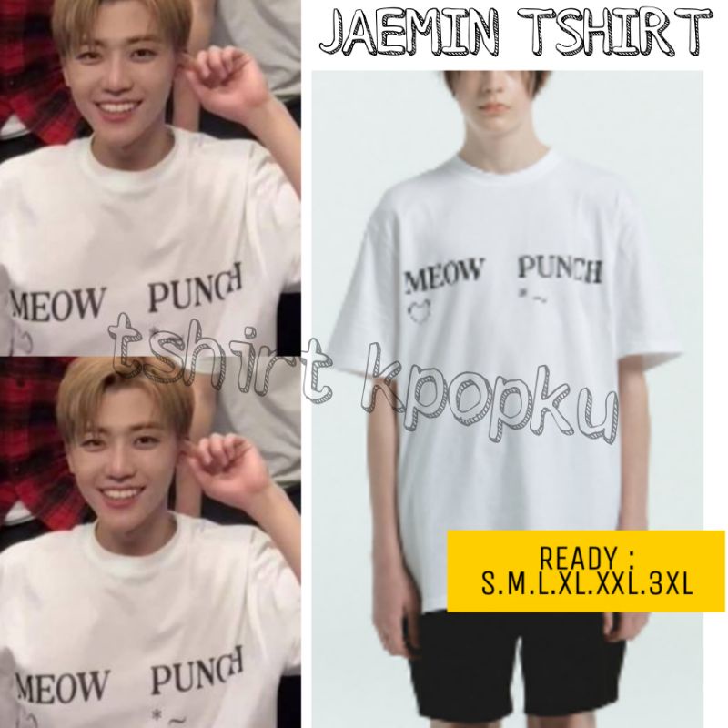 T-shirt korean jaemin nct MEOW PUNCH sablon cutting | Shopee Philippines