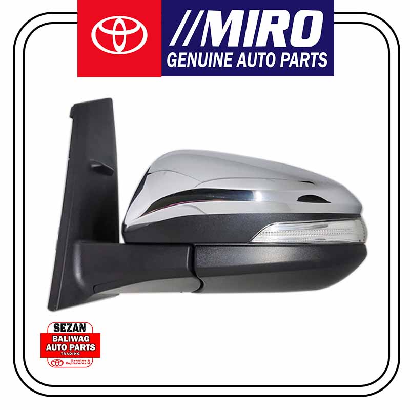 MIRO SIDE MIRROR LEFT POWER RETRACTABLE WITH LAMP CHROME TOYOTA INNOVA ...