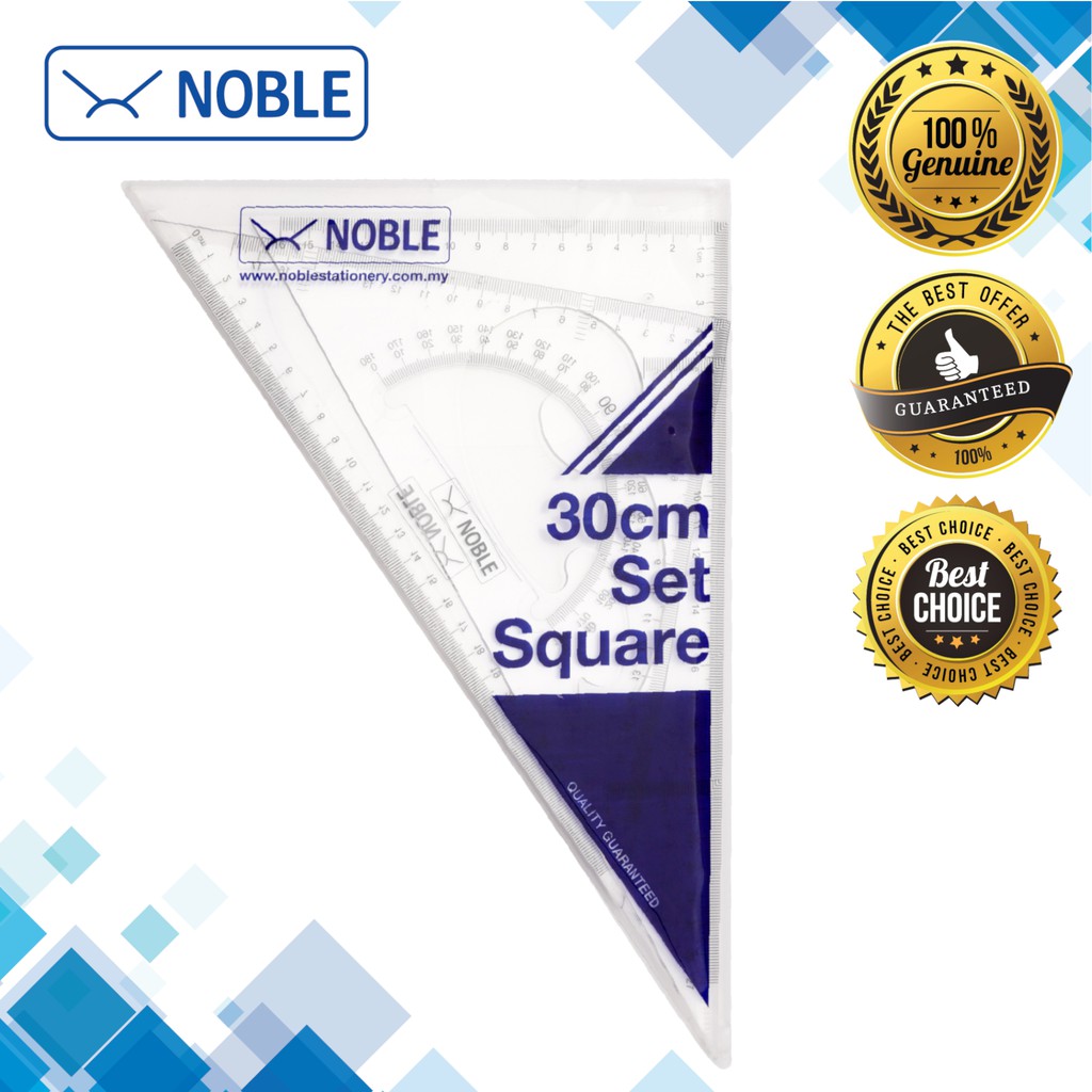 NOBLE Triangle Set Square (30cm, 30/60 & 45/90 Degrees) | Shopee ...