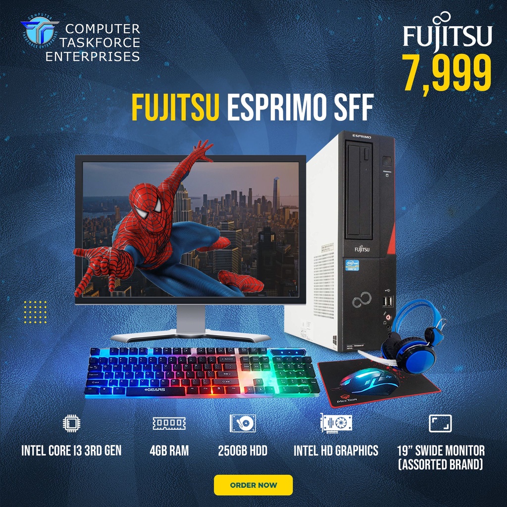 FUJITSU ESPRIMO | INTEL CORE i3 3RD GEN | 4GB RAM 250GB HDD | BUILT-IN ...