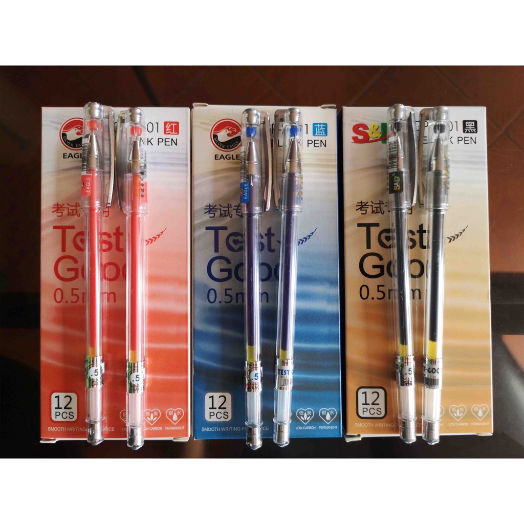12pcs/box Test Good Ballpen (in BLACK,BLUE,RED,GREEN) | Shopee Philippines