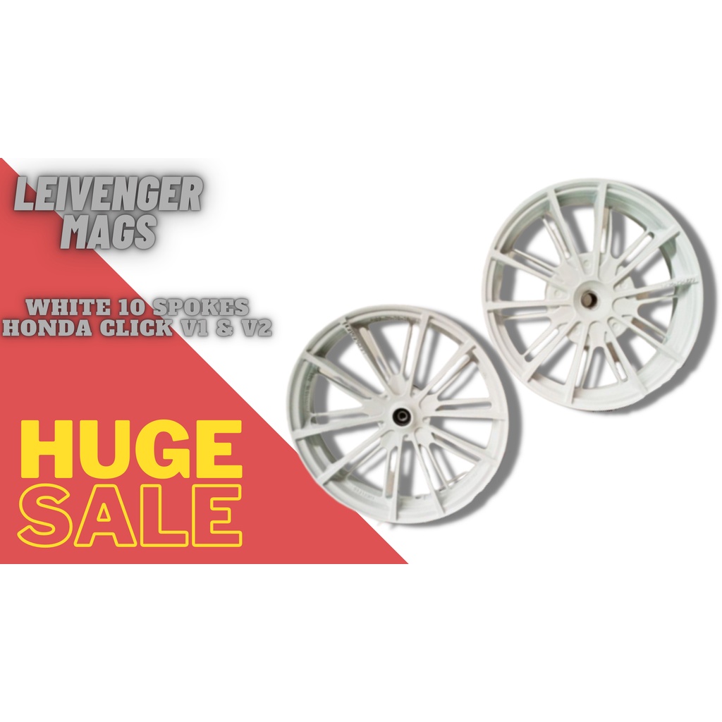 LEIVENGER MAGS WHITE FOR HONDA CLICK V1 & V2 | Shopee Philippines