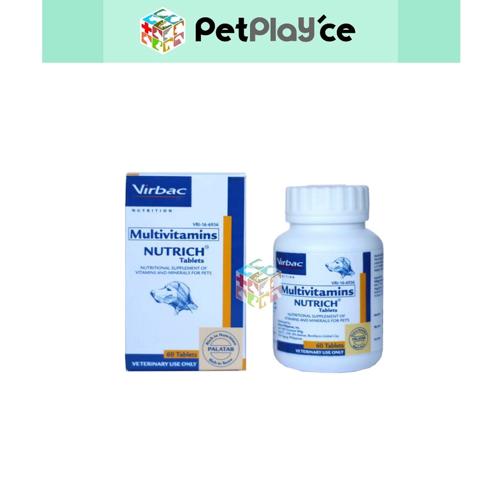 Virbac Nutrich Multivitamins Tablet 100% ORIGINAL 60 Tablets Meds ... Virbac Nutrich Multivitamins Tablet 100% ORIGINAL 60 Tablets Meds ...