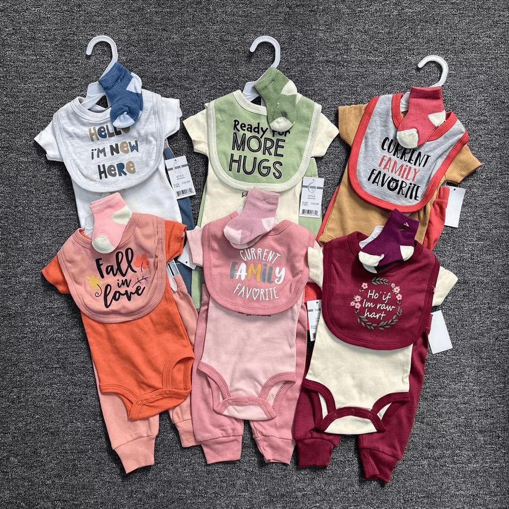 4-pc Baby Girl Baby Boy Cotton Set | Shopee Philippines
