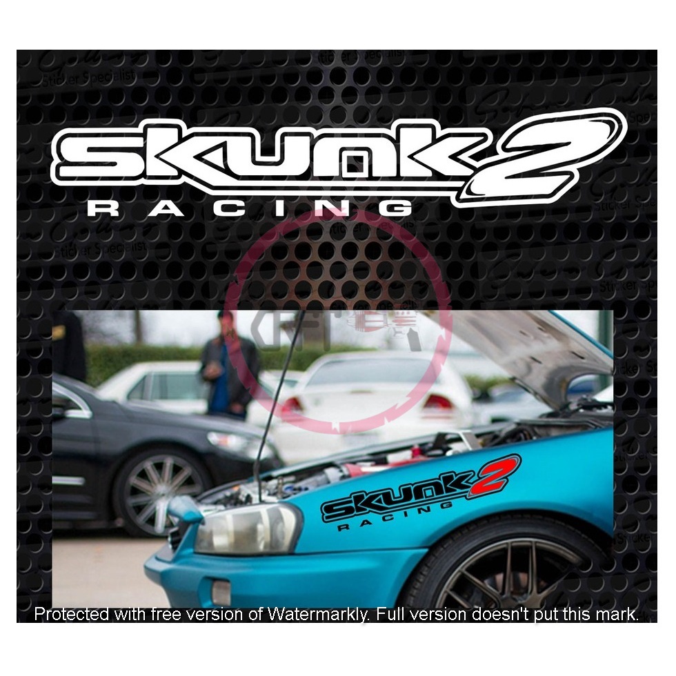CFS373 Skunk2 Skunk 2 Logo Stiker Sticker Vinyl Decal Stripes Cermin ...