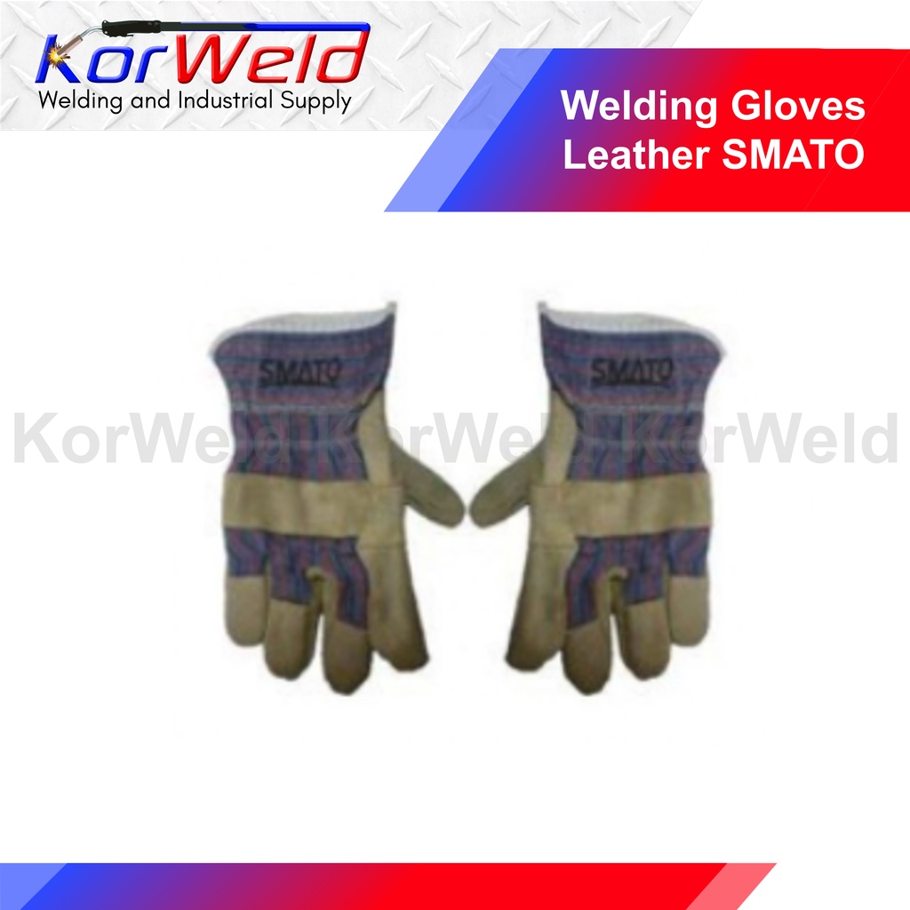 SMATO Leather Palm Welding Gloves DC-8532 (Made in Korea) | Shopee ...