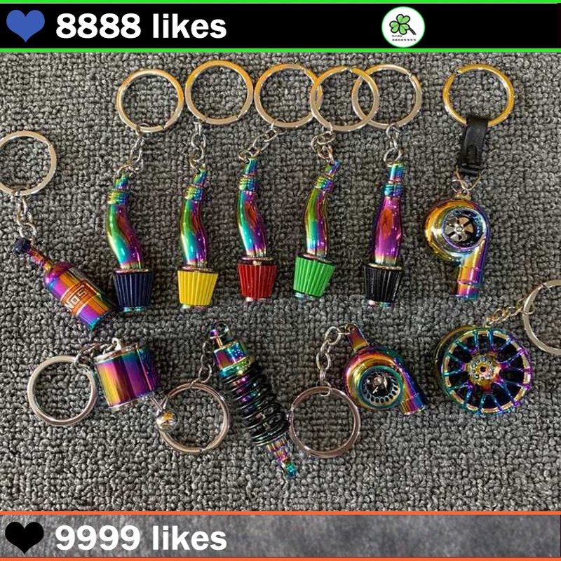 JDM Car Parts Tuning Racing Keychain Turbo Charger Wheel Rim Nitrogen ...
