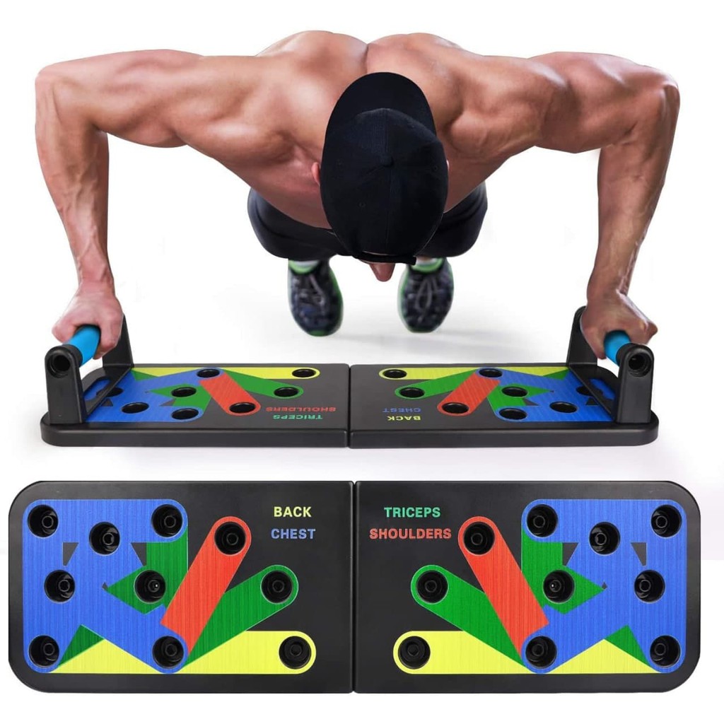 TI666 12 in 1 Push Up Board Color-Coded Wide Push Up Board System ...