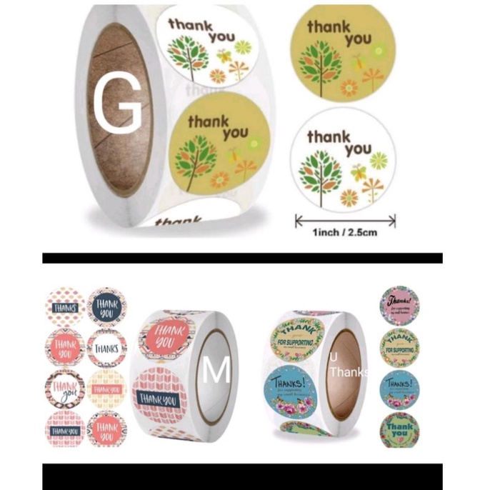 500 Pcs. Per Roll Thank You Sticker | Shopee Philippines