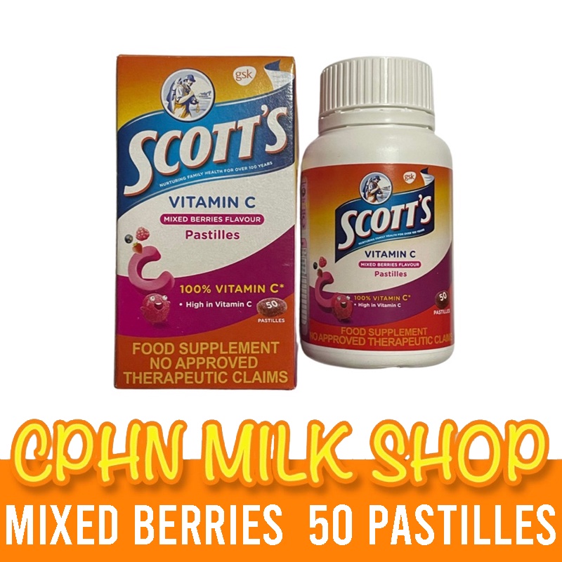 Scott's Vitamin C Pastilles Mixed Berries Vitamins for Kids 50 | Shopee ...
