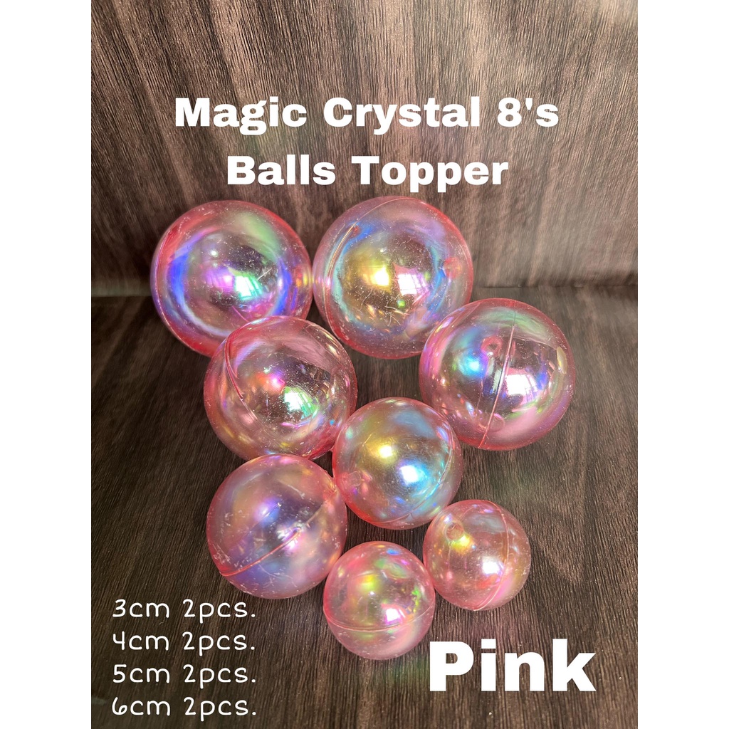 Balls Mini Balloons Magic Crystal Cake Topper Styro Pearl Ball Toppers ...