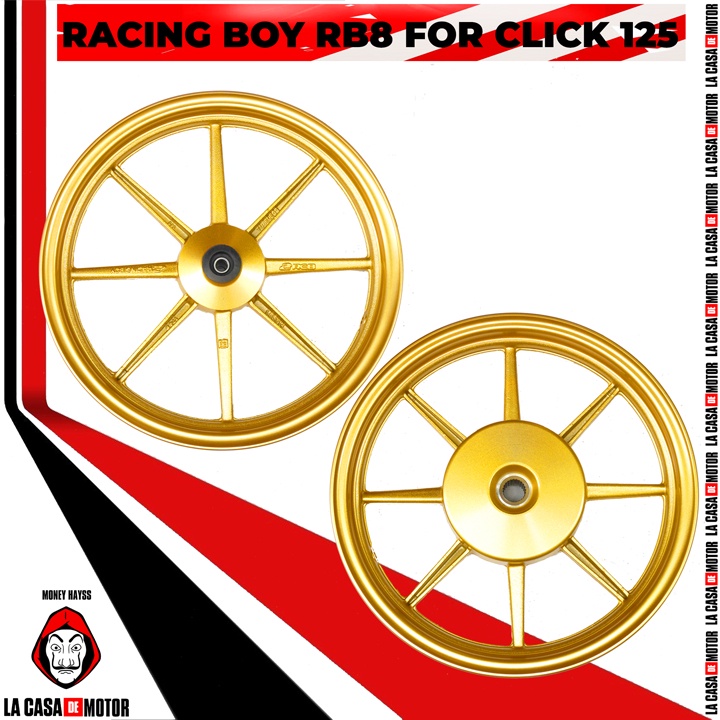 RACING BOY RB8 MAGS FOR HONDA CLICK 125/150 (GOLD) | Shopee Philippines