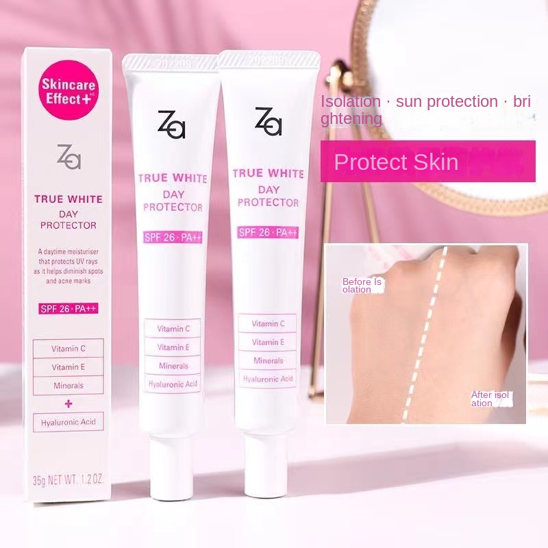 Za Whitening Sunscreen SPF Brightening Concealer Primer Base Cream 35g ...