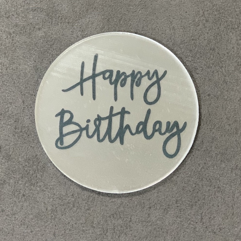 Happy Birthday Acrylic Disc Cake / Cupcake Topper | Shopee Philippines