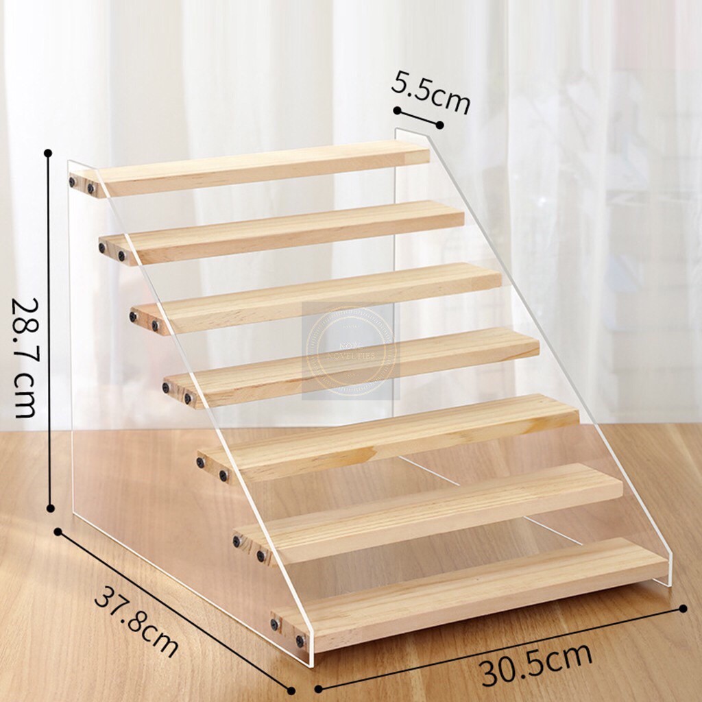 NN DIY 3-Tier Wooden Panel Riser Spices & Condiments Rack Kitchen ...