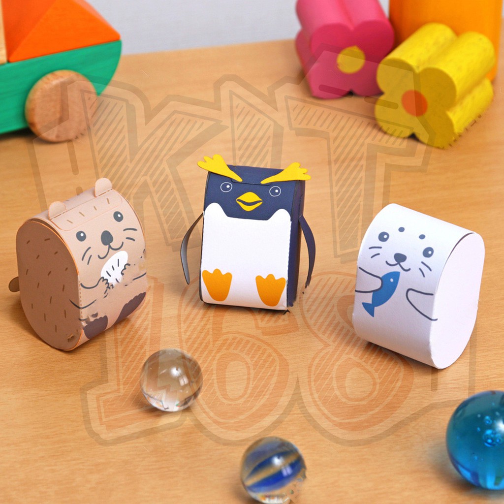 Sea Animals Tumbling Animal Paper Model | Shopee Philippines