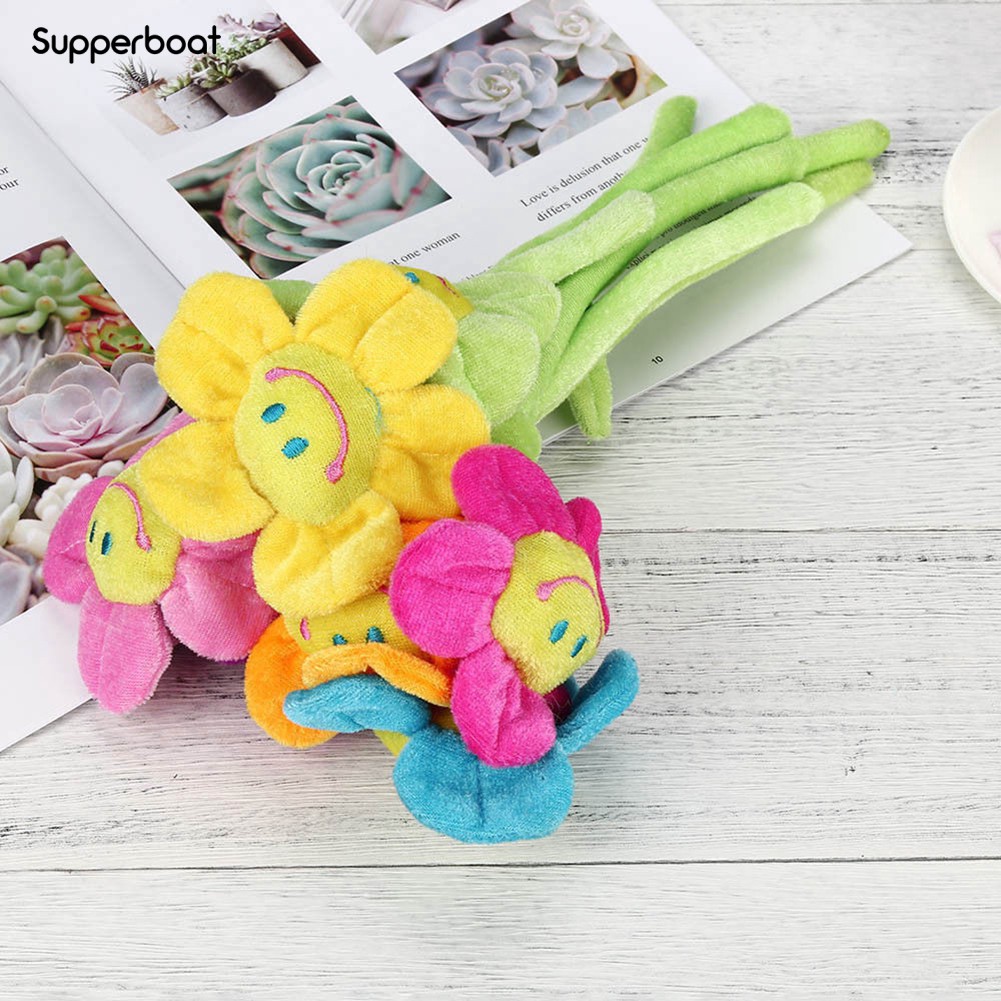 SPB Plush Daisy Sun Flower Stems Smile Toy Decor | Shopee Philippines