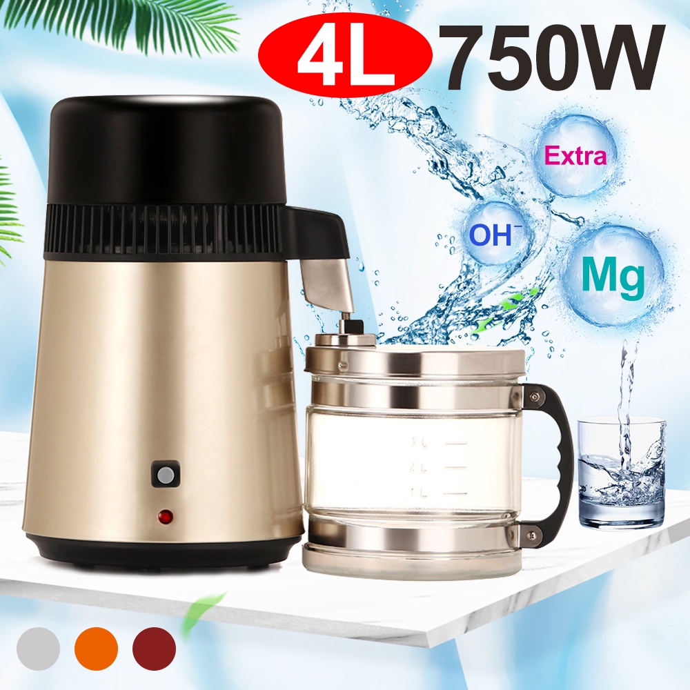 220V 304 Stainless Steel Water Distiller Distilling Pure Water Purifier ...