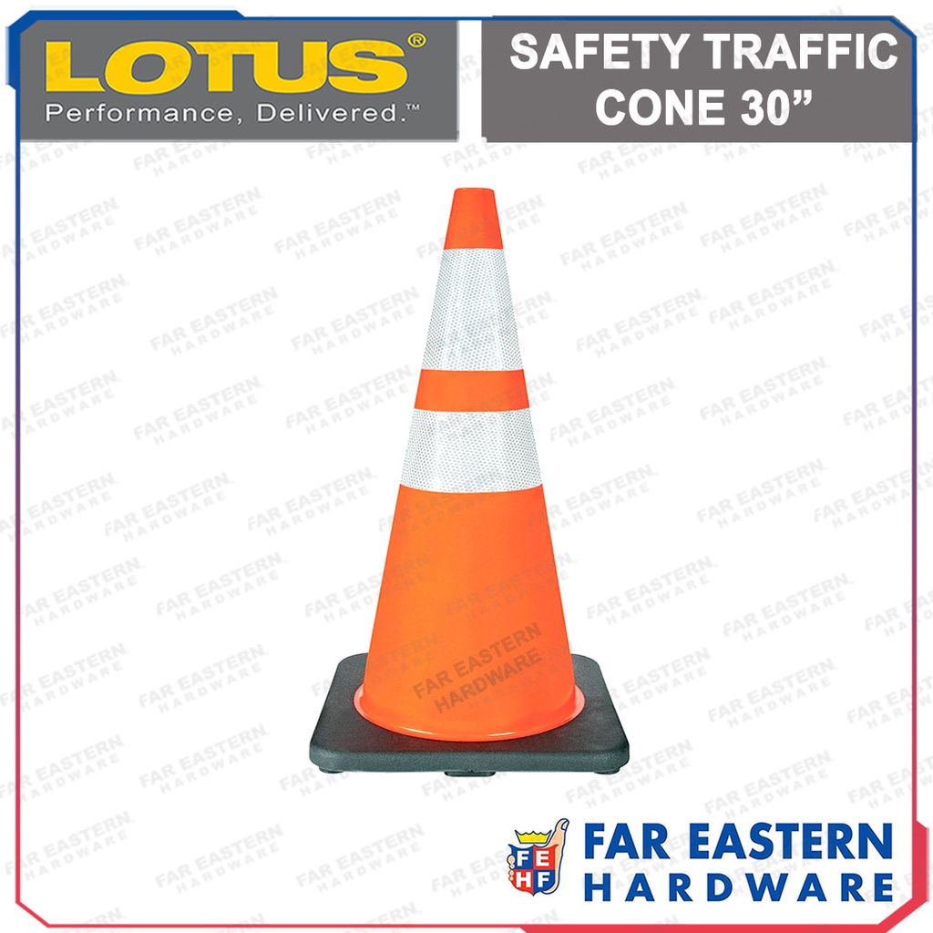 LOTUS Safety Traffic Cone w/ Reflective Reflectorized Collars 30" LTHT ...